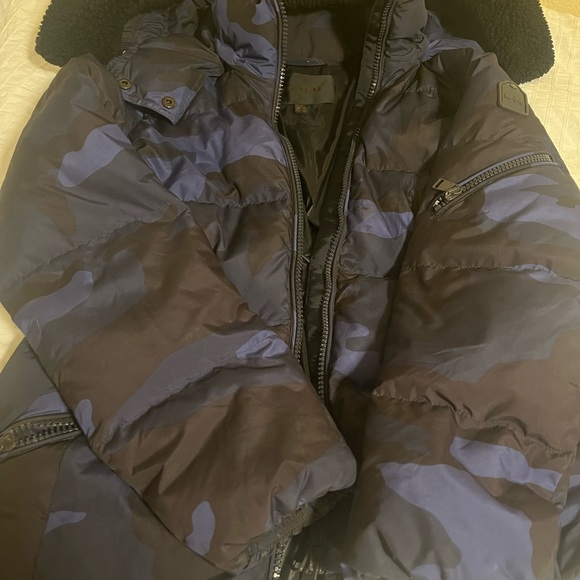 Coach | Jackets & Coats | Coach Blue Camouflage Down Jacket | Poshmark